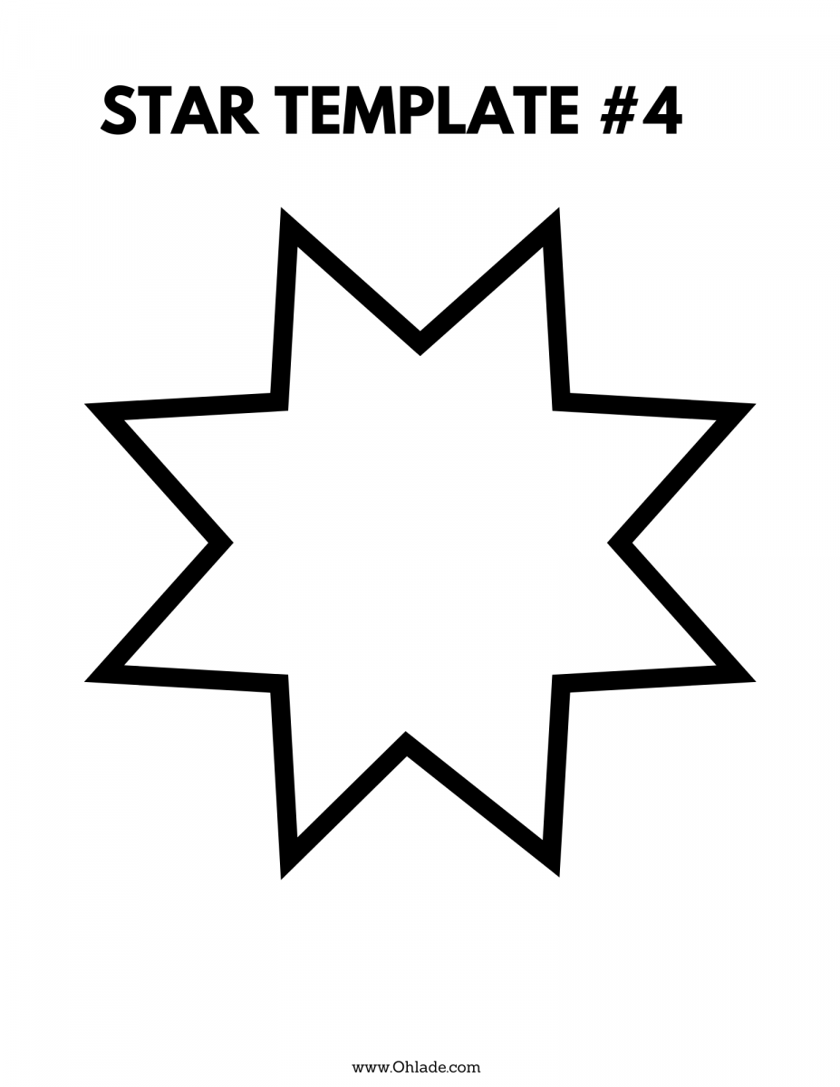Free Printable Star Template Designs - Oh La De