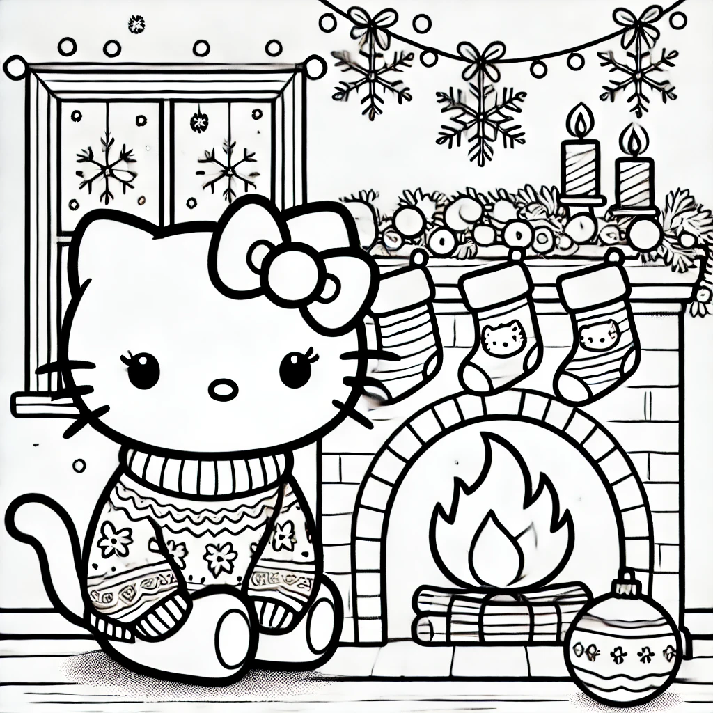 24 Adorable Hello Kitty Christmas Coloring Pages That Will Make Your ...