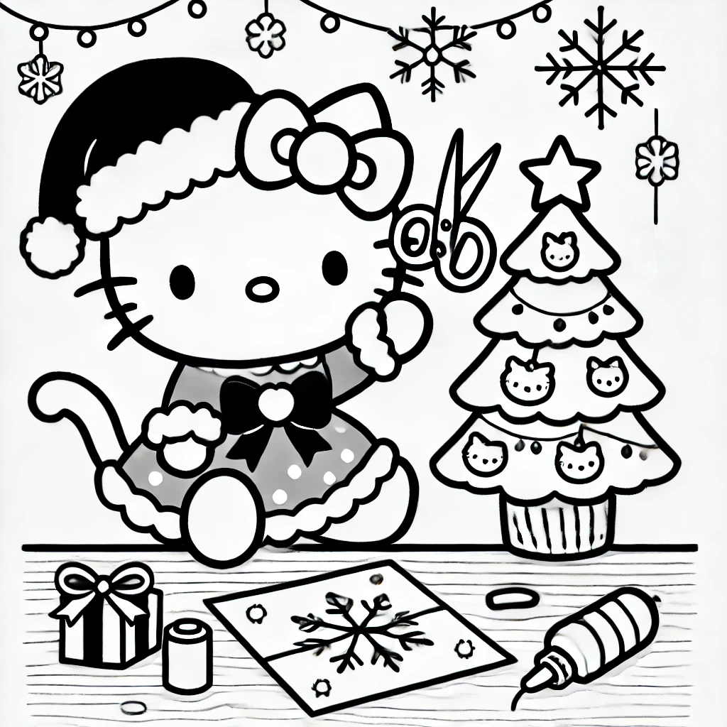 24 Adorable Hello Kitty Christmas Coloring Pages That Will Make Your ...
