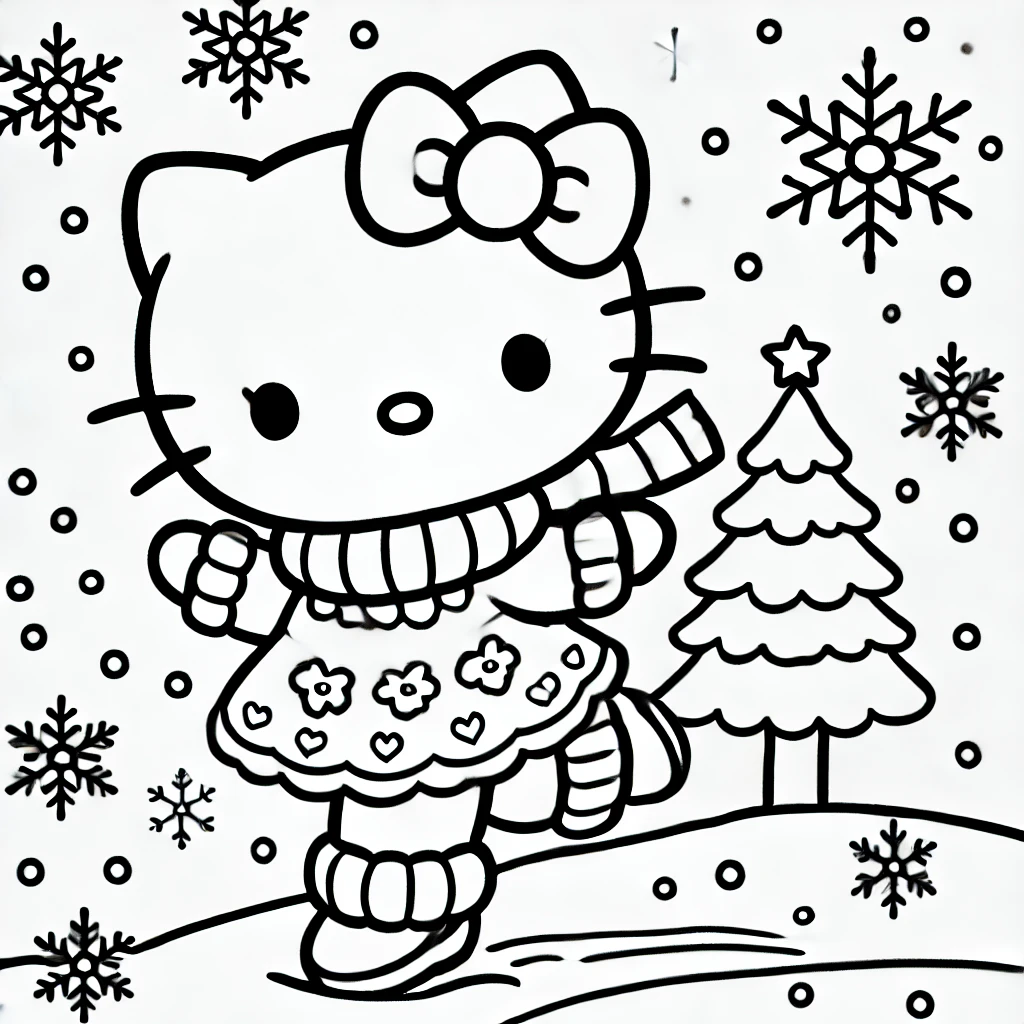24 Adorable Hello Kitty Christmas Coloring Pages That Will Make Your ...