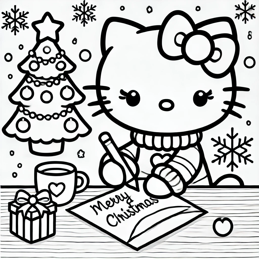 24 Adorable Hello Kitty Christmas Coloring Pages That Will Make Your ...