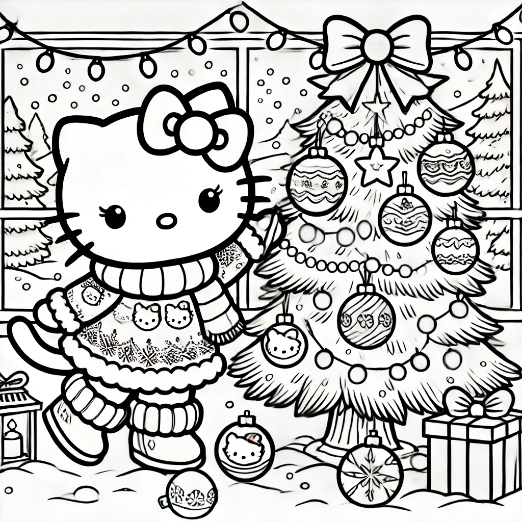 24 Adorable Hello Kitty Christmas Coloring Pages That Will Make Your ...