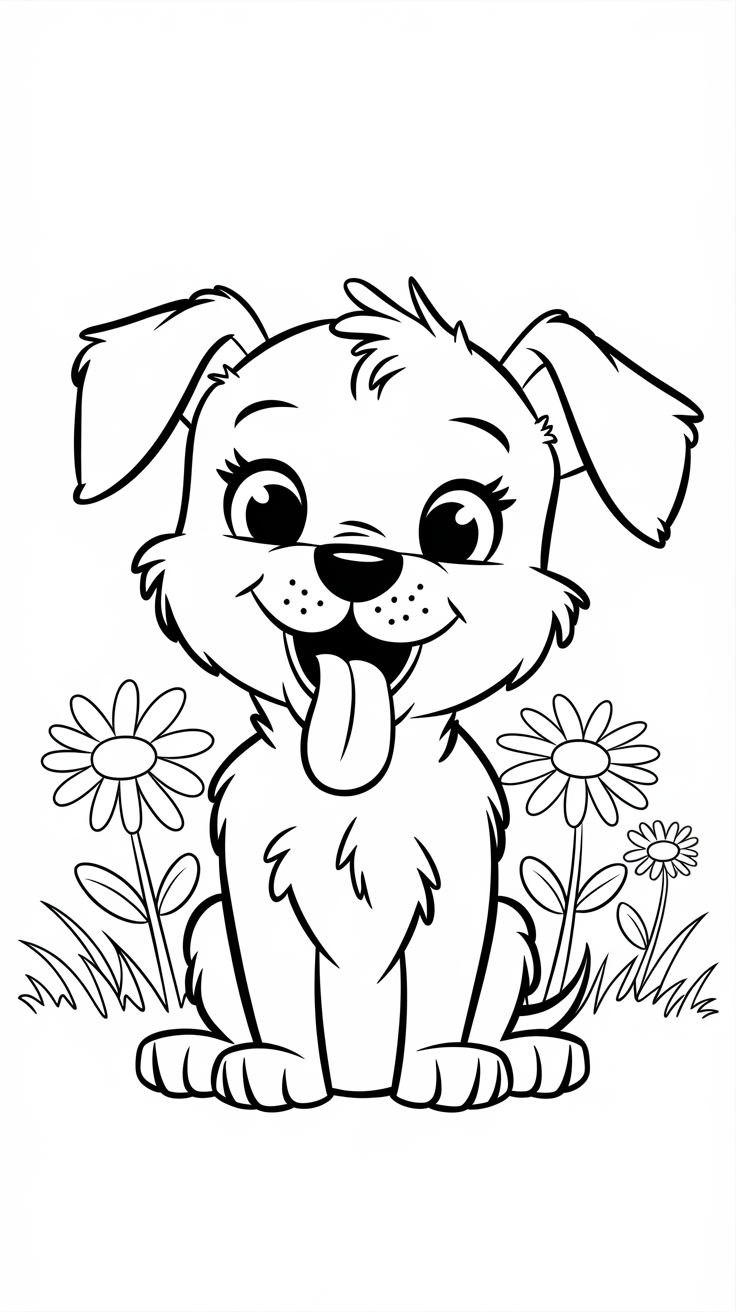 30 Puppy Coloring Pages: Adorable Fun for Little Artists - Oh La De