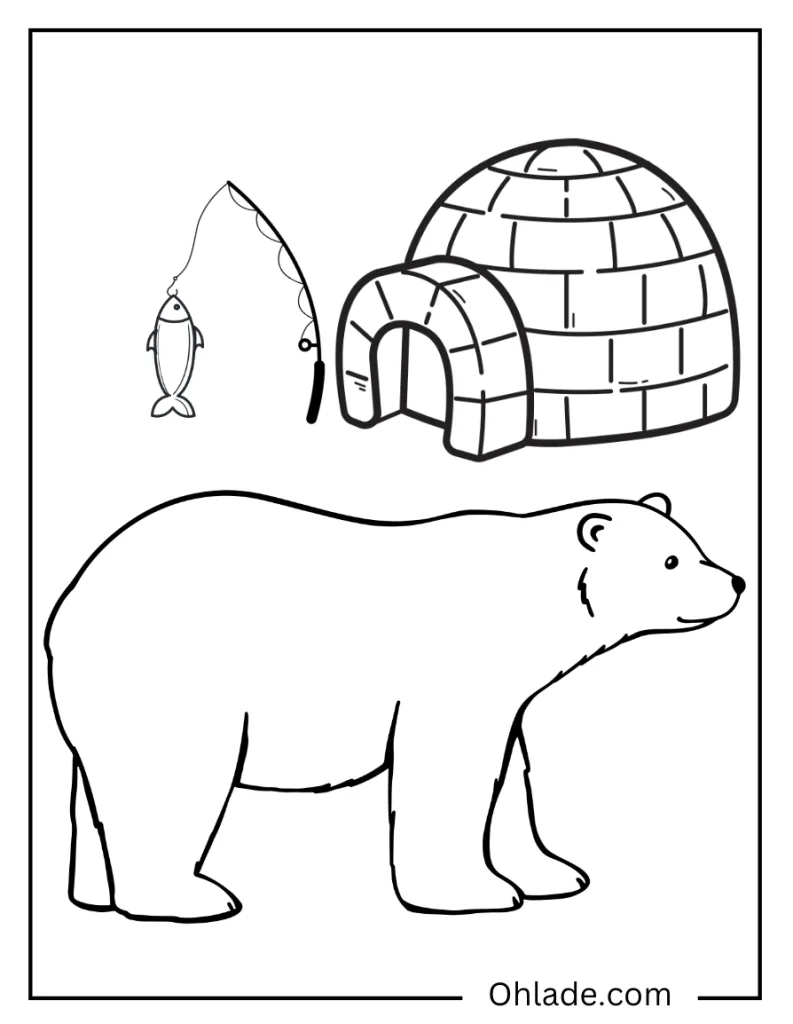 15 Adorable Free Polar Bear Coloring Pages to Melt Your Heart! - Oh La De